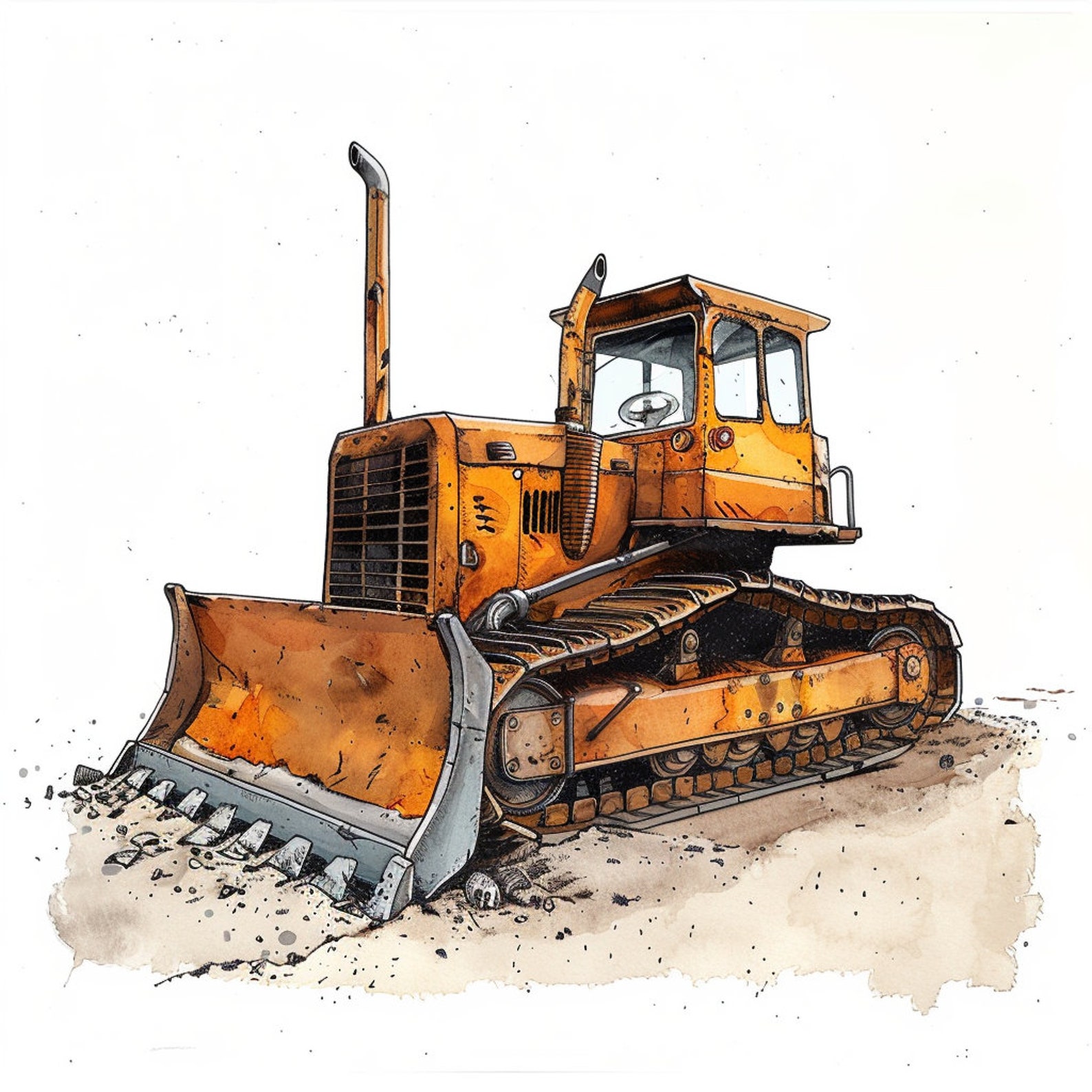 Toddler Constructions Bulldozer Prints - Etsy