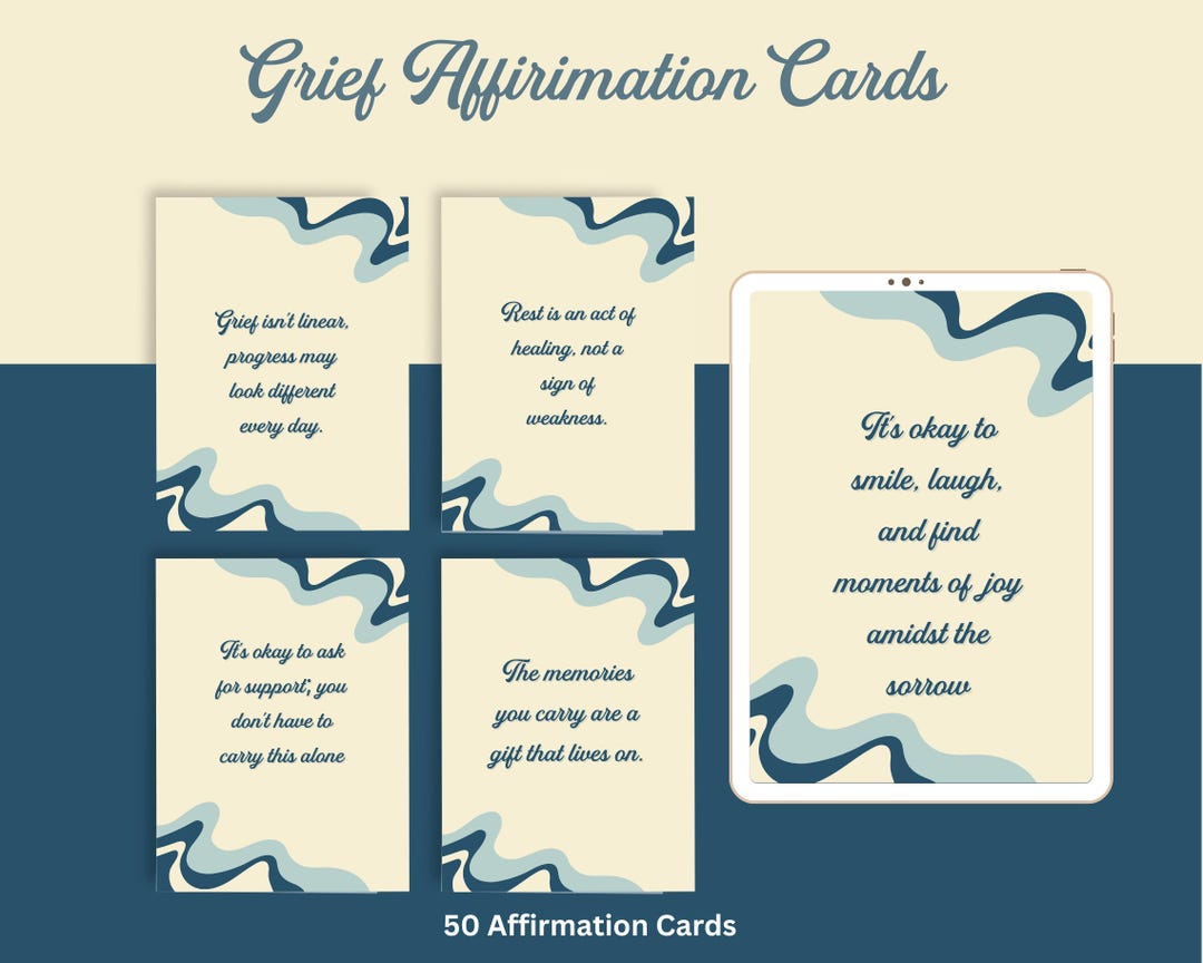 Grief Affirmation Cards - Etsy