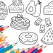 Food Coloring Pages, Easy and Fun Activity for Baby and Family - Etsy