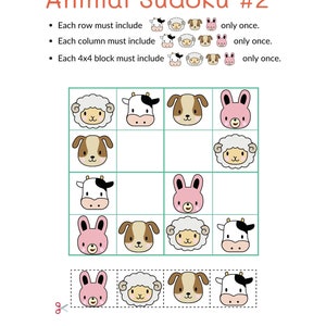 Shape Sudoku & Animal Sudoku and Matching Game - Etsy