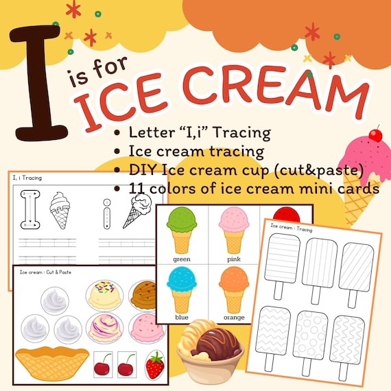 Letter I For Ice Cream Craft