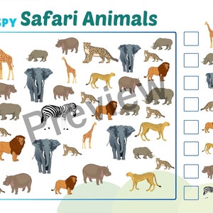I-SPY Animals, Find and Count, Animals Theme, Insect for Kindergarten ...