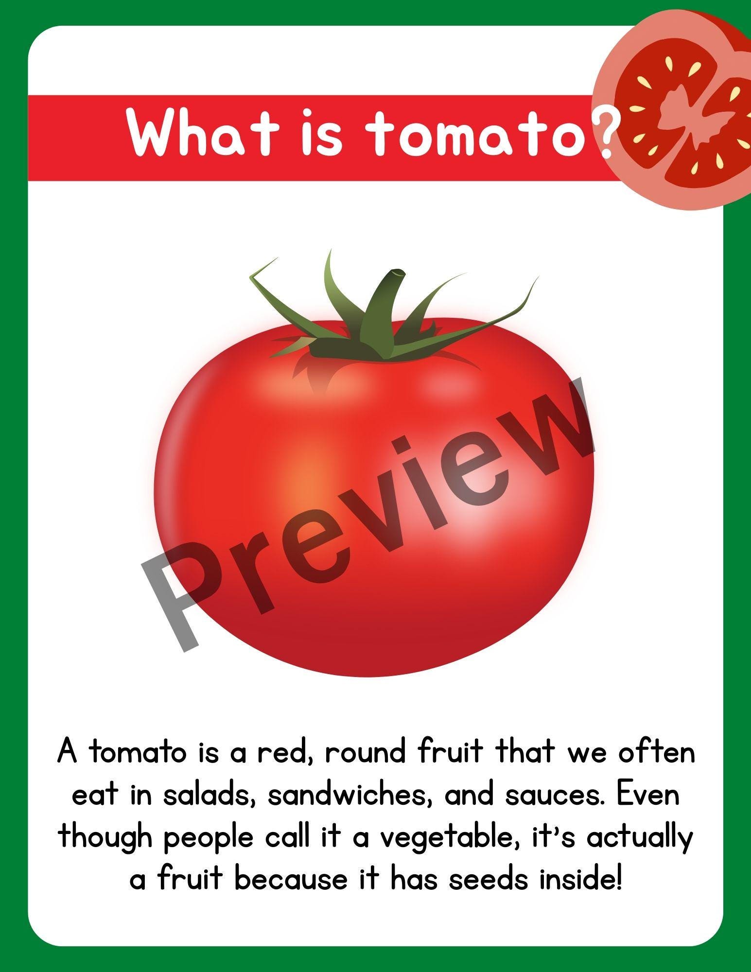All About Tomatoes for Kids, Tomato Life Cycle, Worksheets - Etsy