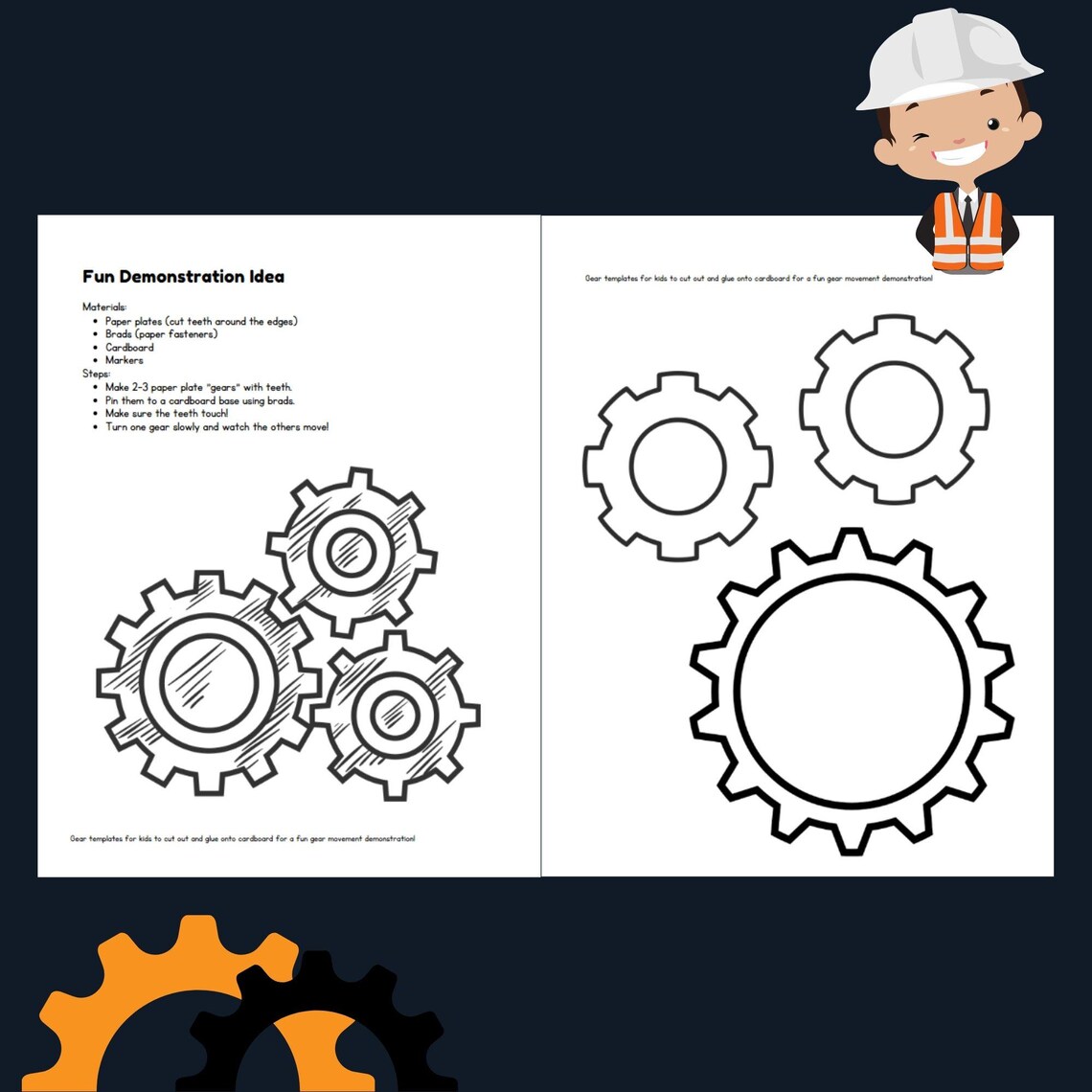How Gears Work- Engineering for Kids With Worksheets - Etsy