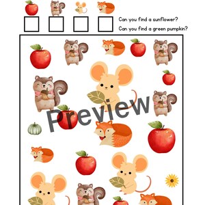 AUTUMN Math, Find and Count, Practice Counting up to 10 for Pre-k, K1-3 ...