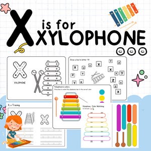 X is for Xylophone, Fun Activity, Letter X, Paper Craft, DIY, Tracing ...