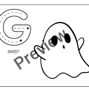 G is for Ghost, Fun Activity, Letter Gg, Paper Craft, DIY, Tracing ...