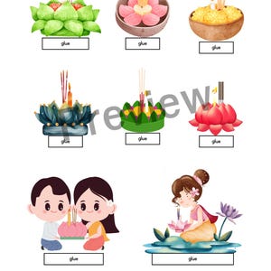 Loy Krathong Paper Craft, Scence Assemble, Thai Feastival, November ...