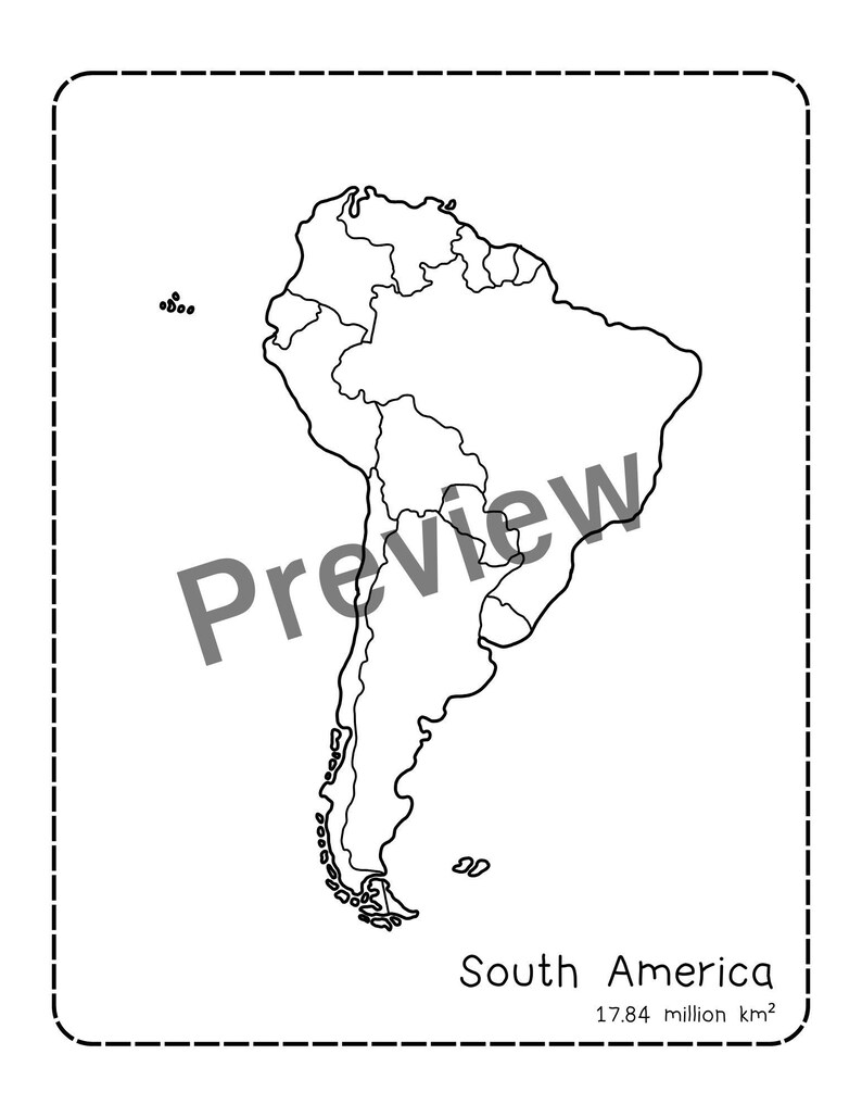 7 Continents Coloring Pages + World Map | Fun Geography Activity for ...