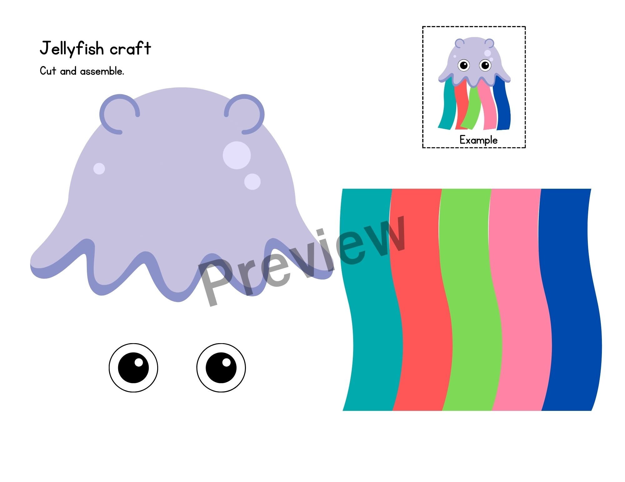 Jellyfish Letter J Tracing Activity, Kindergarten Printable (digital ...