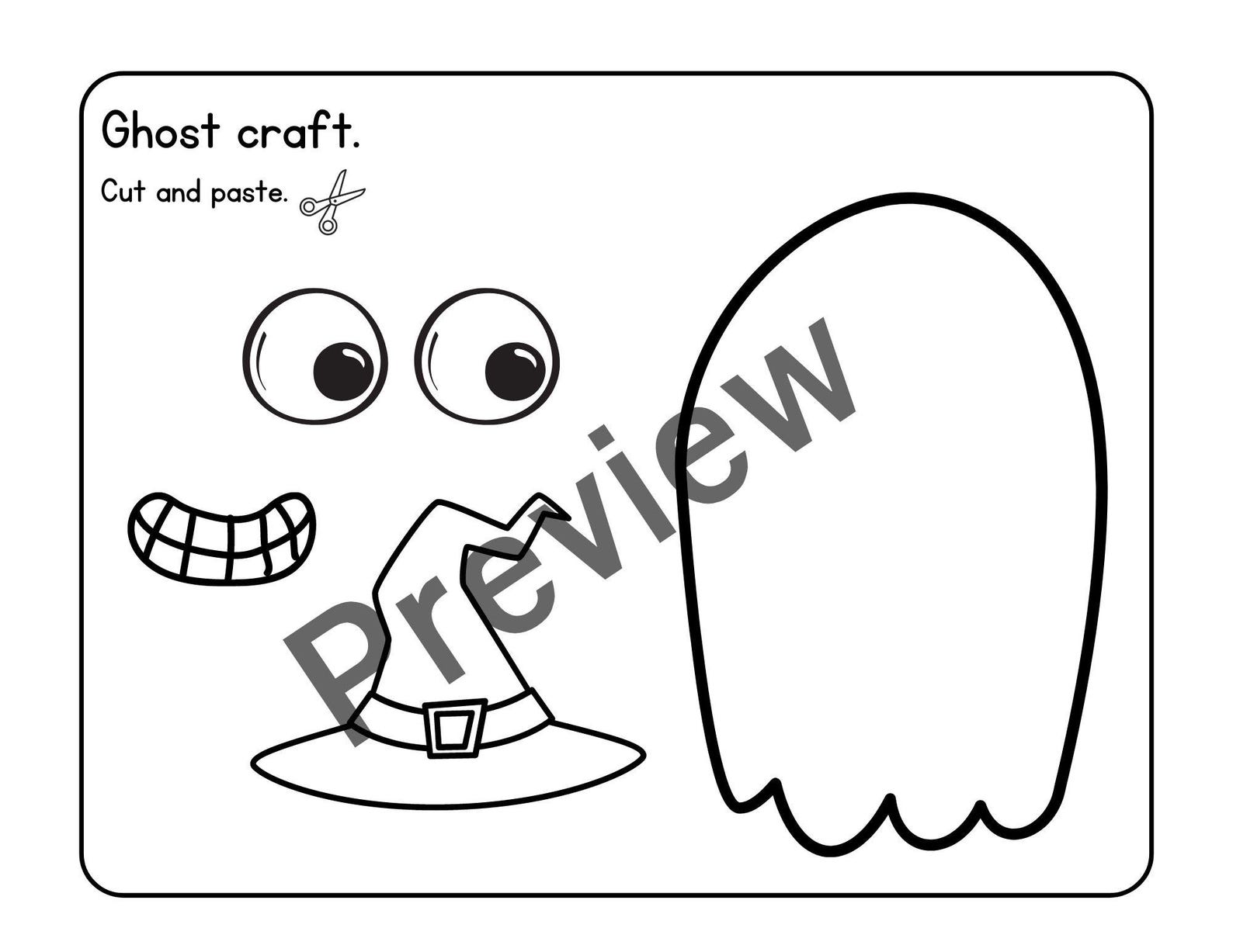 G is for Ghost, Fun Activity, Letter Gg, Paper Craft, DIY, Tracing ...