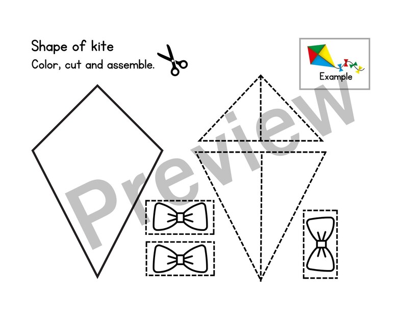 Letter K Kite Activity, Tracing Worksheet (digital Download) - Etsy