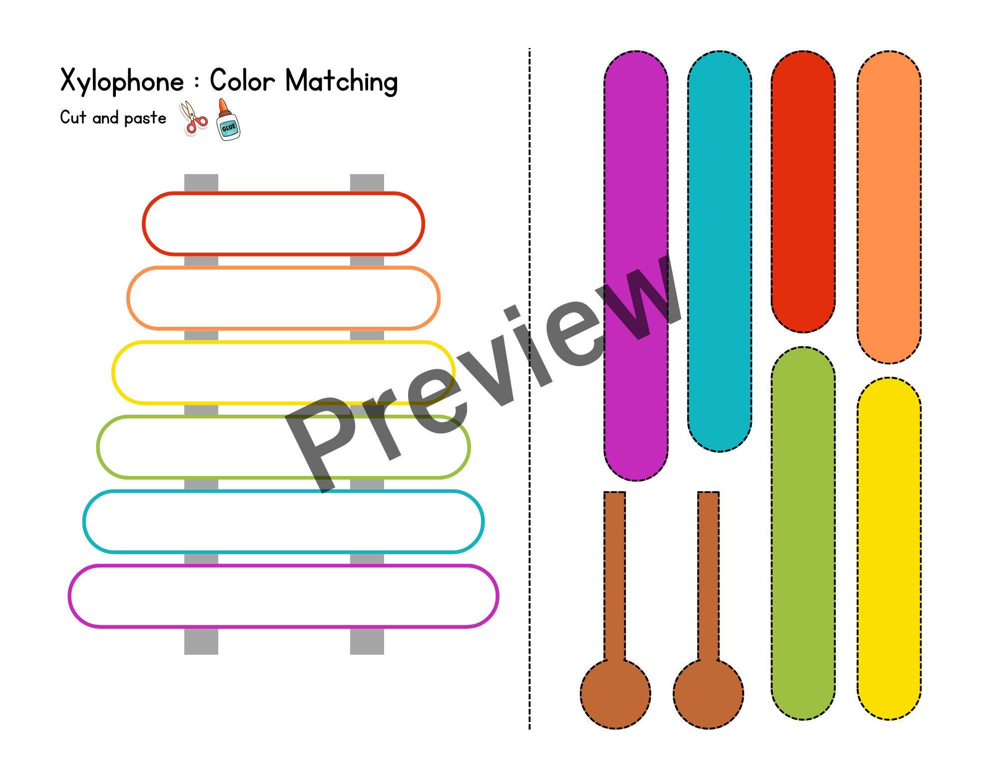 X is for Xylophone, Fun Activity, Letter X, Paper Craft, DIY, Tracing ...