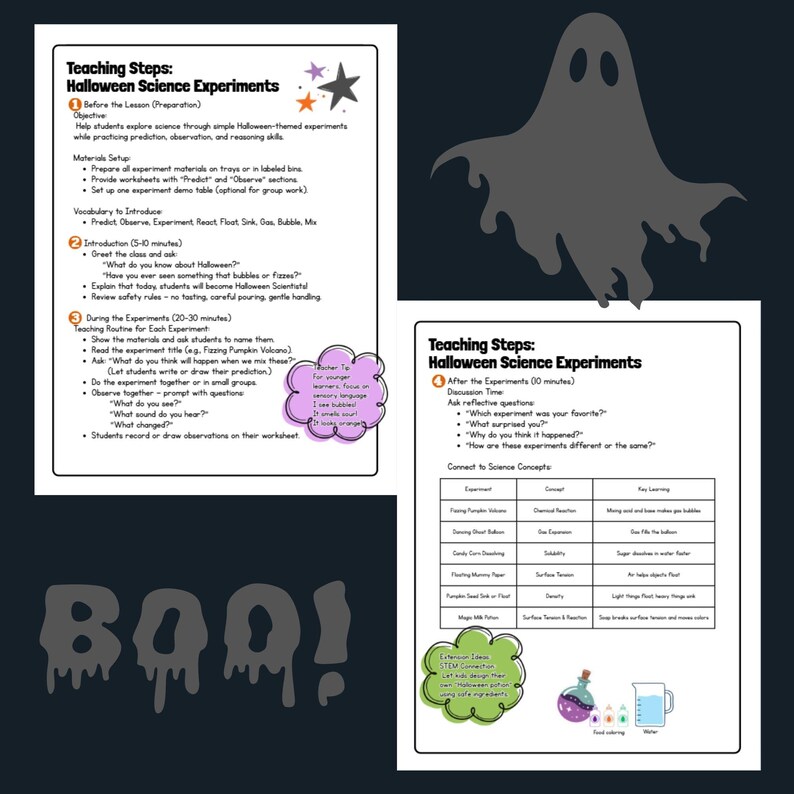 Halloween Science Experiments for Kids - Etsy