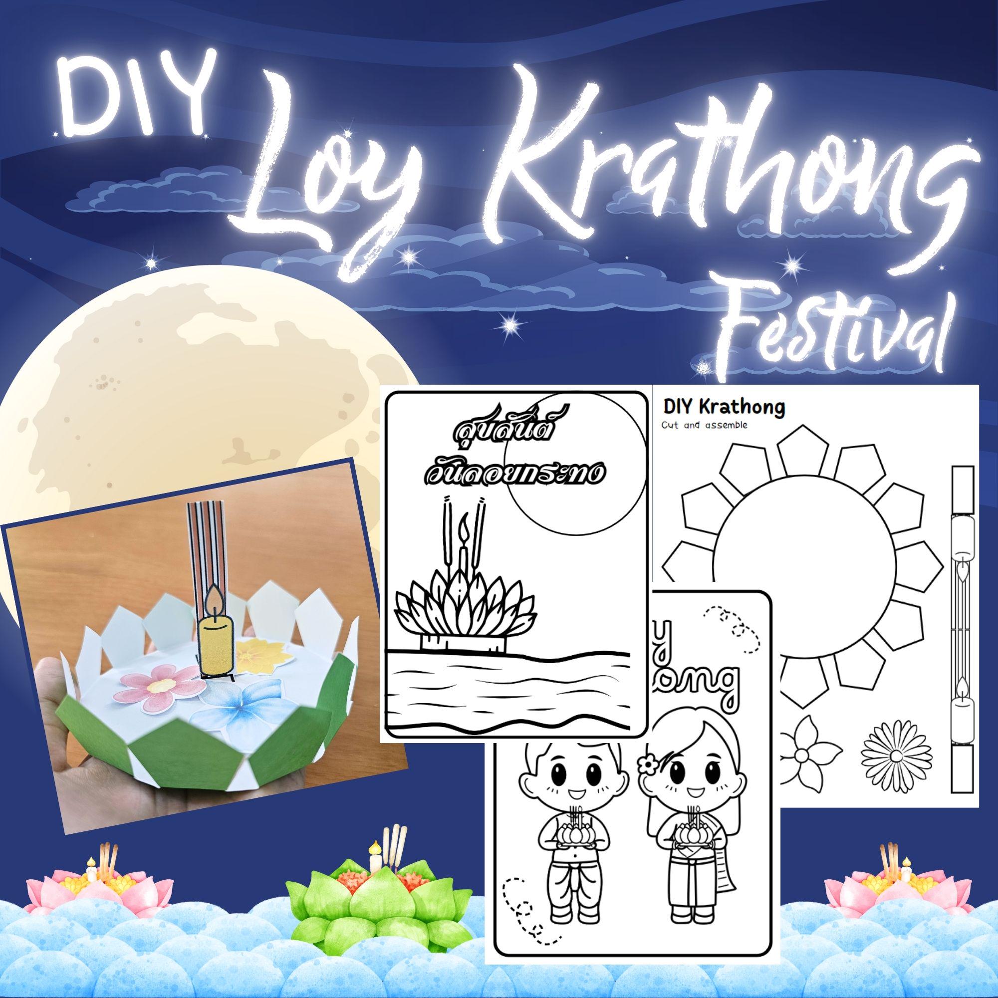 DIY Krathong , Thai Festival, Loy Krathong Festival, November of ...