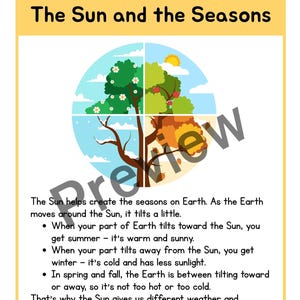 All About the Sun – Science Activities for Kids, Worksheets, Facts ...