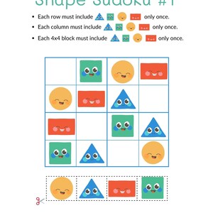Shape Sudoku & Animal Sudoku and Matching Game - Etsy