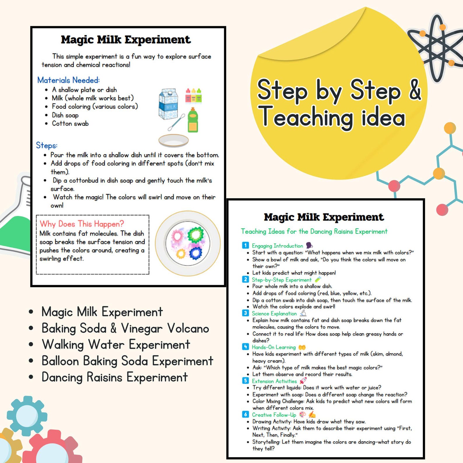 Five Fun & Easy Science Experiments for Kids! - Etsy