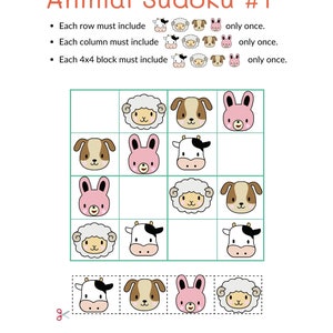 Shape Sudoku & Animal Sudoku and Matching Game - Etsy