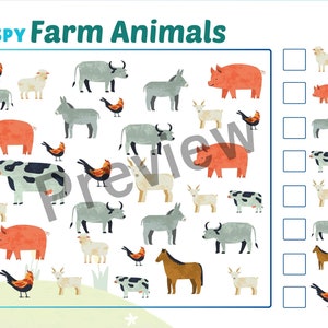 I-SPY Animals, Find and Count, Animals Theme, Insect for Kindergarten ...