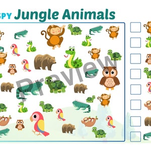 I-SPY Animals, Find and Count, Animals Theme, Insect for Kindergarten ...
