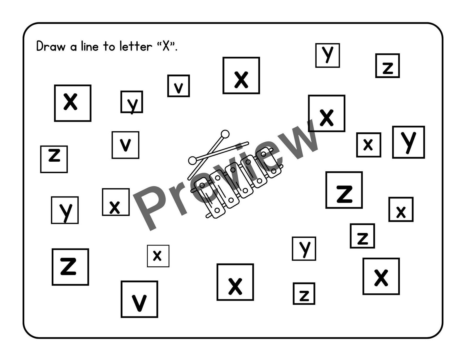 X is for Xylophone, Fun Activity, Letter X, Paper Craft, DIY, Tracing ...