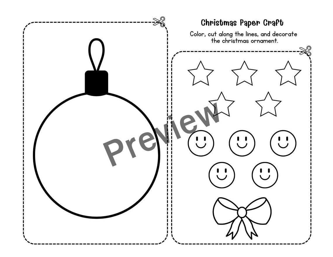 Christmas, DIY Paper Craft, Cut and Paste - Etsy