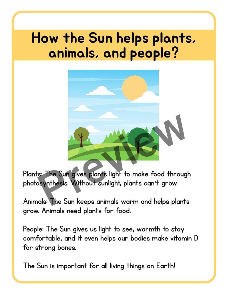 All About the Sun – Science Activities for Kids, Worksheets, Facts ...