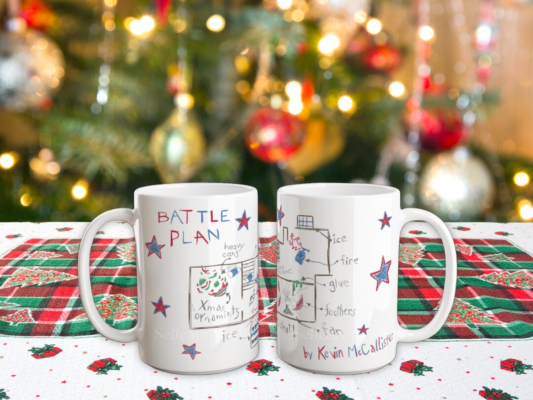 Home Alone Battle Plan 15oz Ceramic Mug Christmas Gift Idea Kevin ...