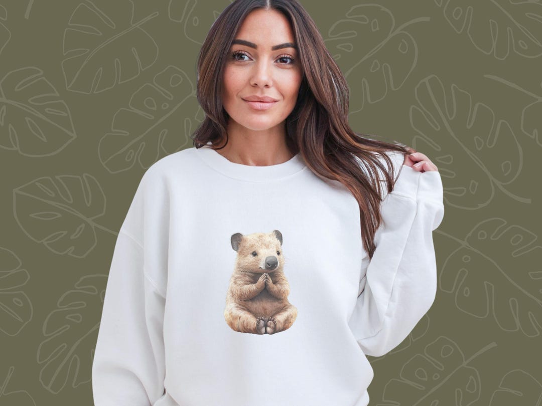 Funny Wombat Yoga Pose Sweatshirt Australian Wildlife Animal Nature ...