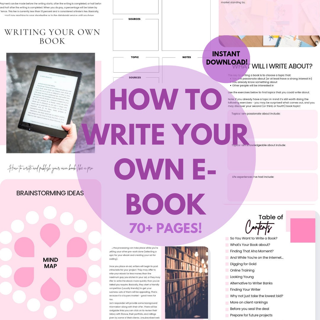Complete Guide on How to Write Your Own E-book E-book - Etsy