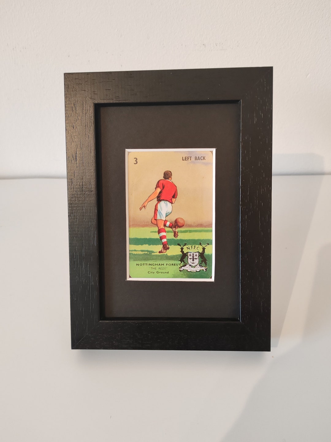 1960 Vintage Nottingham Forest Football Club Framed Art Playing Card - Etsy