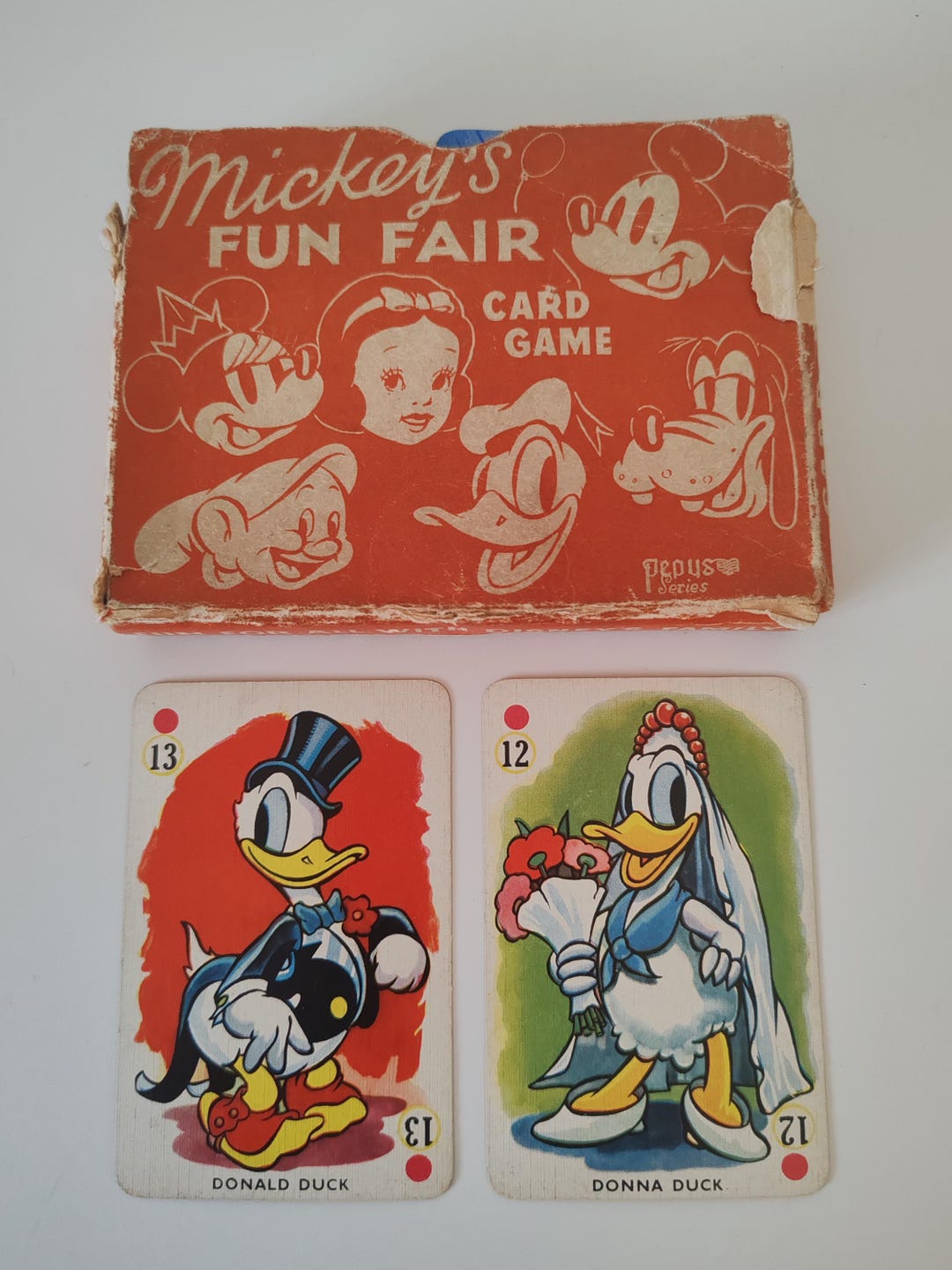 1939 Vintage Mickey's Fun Fair Card Game by Pepys Donald Duck & Donna ...