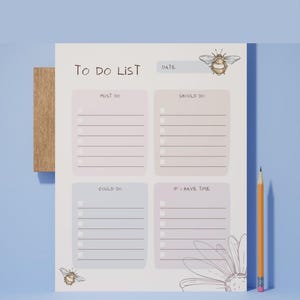 Vintage Bee To-do List: Rustic Honeybee Task Planner (printable PDF ...
