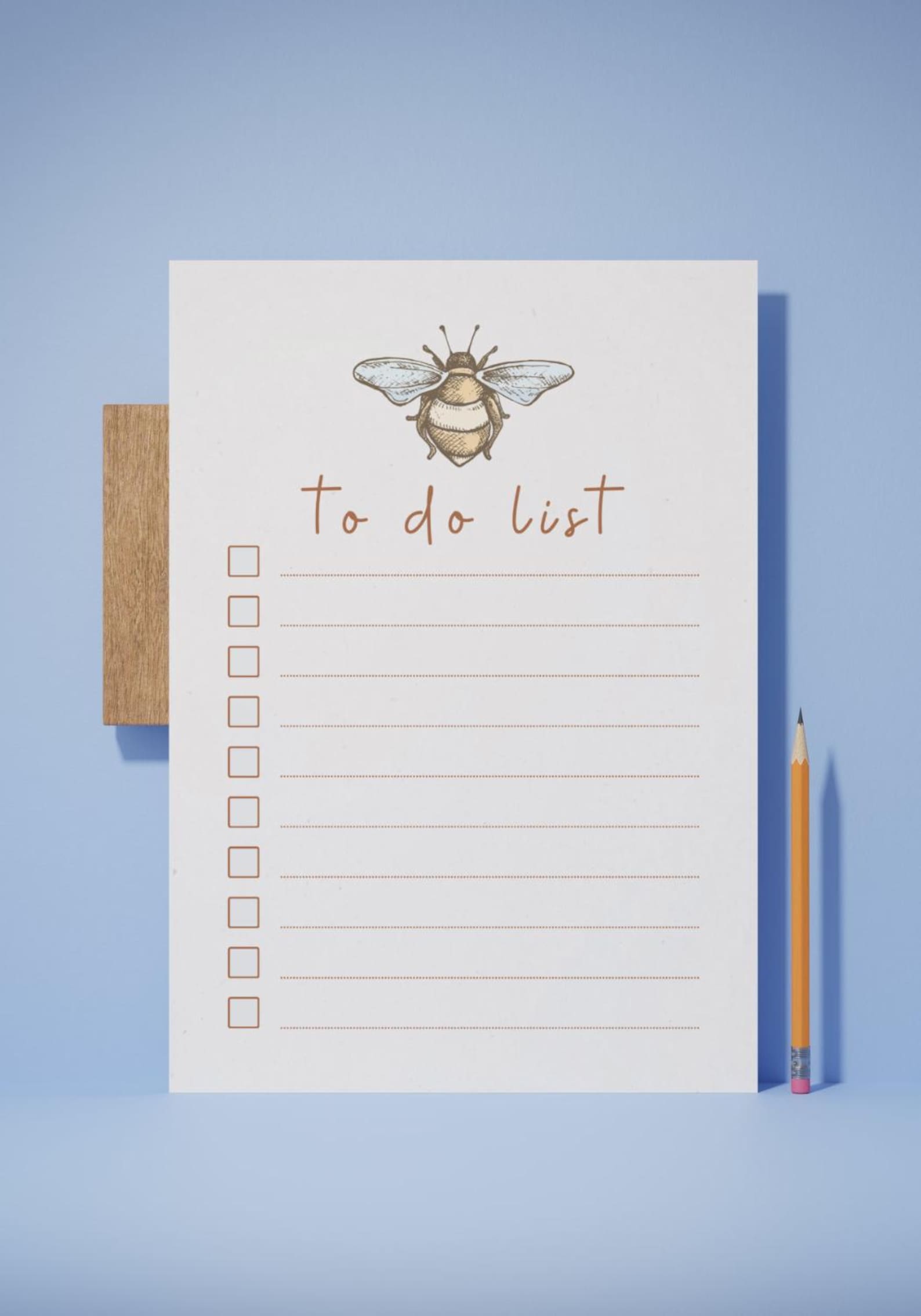 Vintage Bee To-do List: Rustic Honeybee Task Planner (printable PDF ...