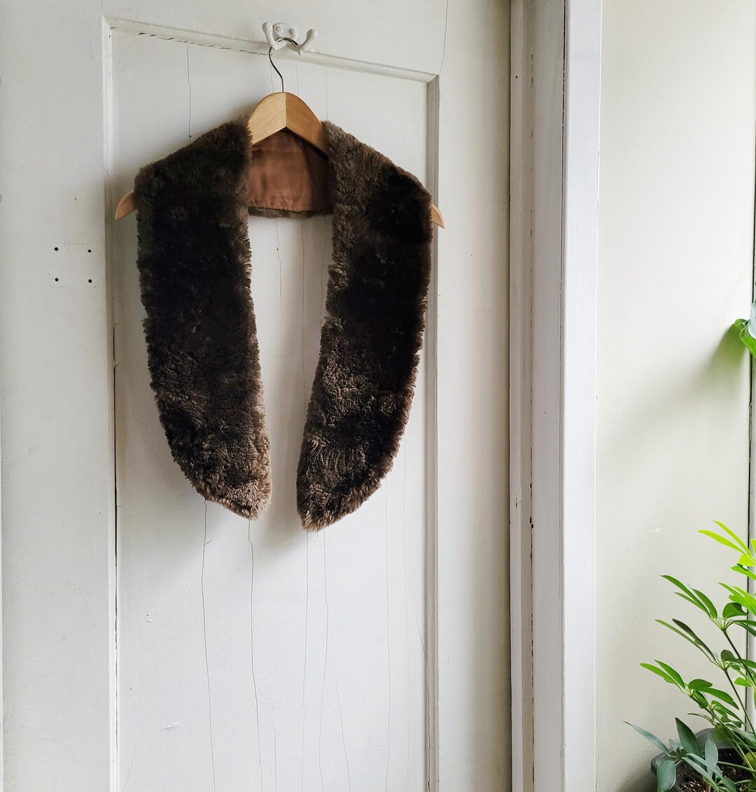 Vintage Chocolate Brown Beaver Fur Collar Scarf - Etsy