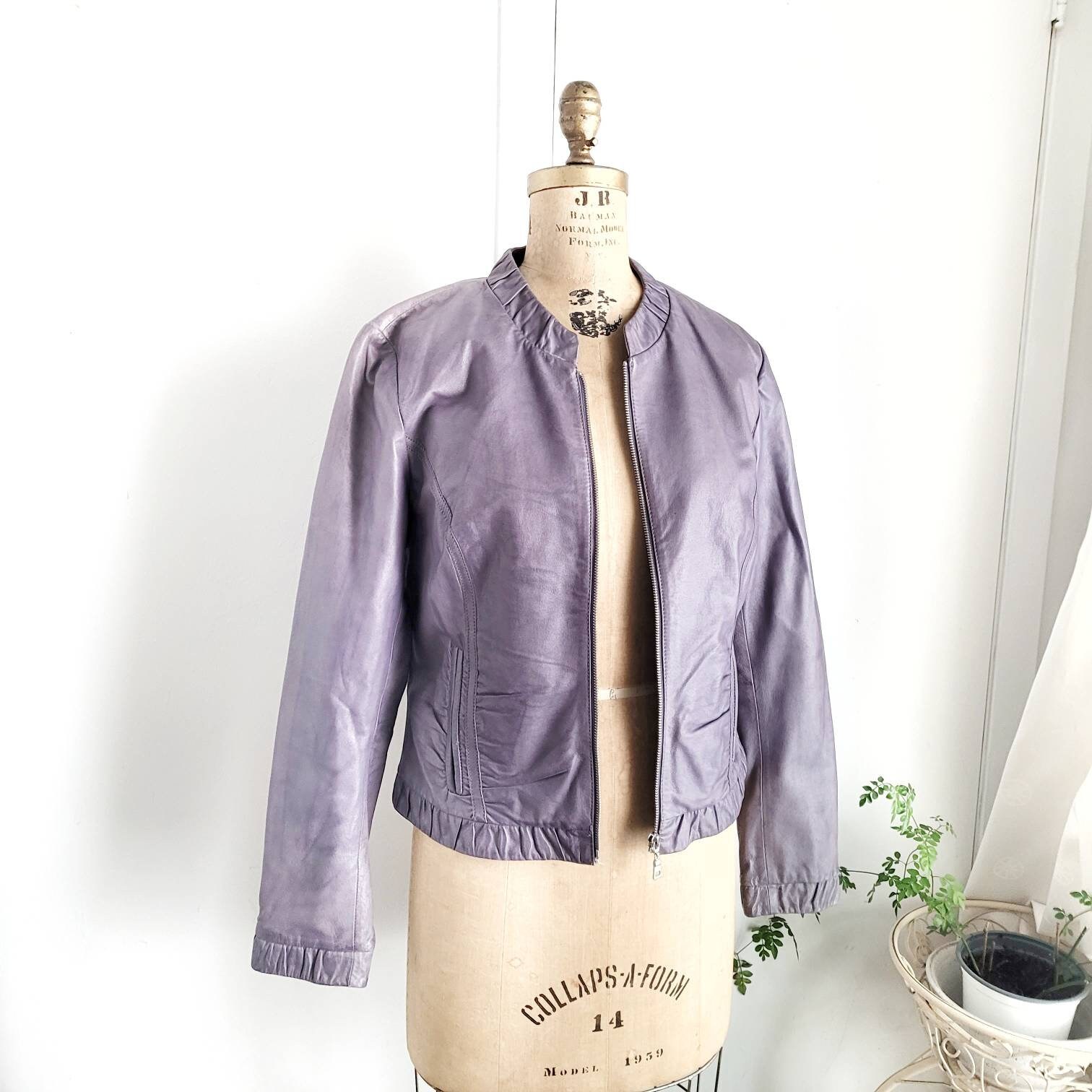 Vintage Danier Lavender Leather Jacket - Etsy