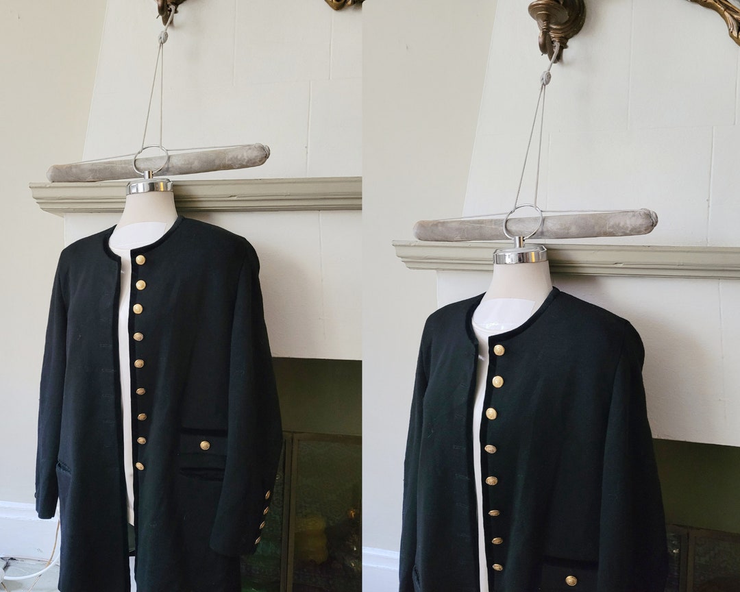 Vintage Basler Black Wool Sweater Cardigan Goldtone Buttons - Etsy