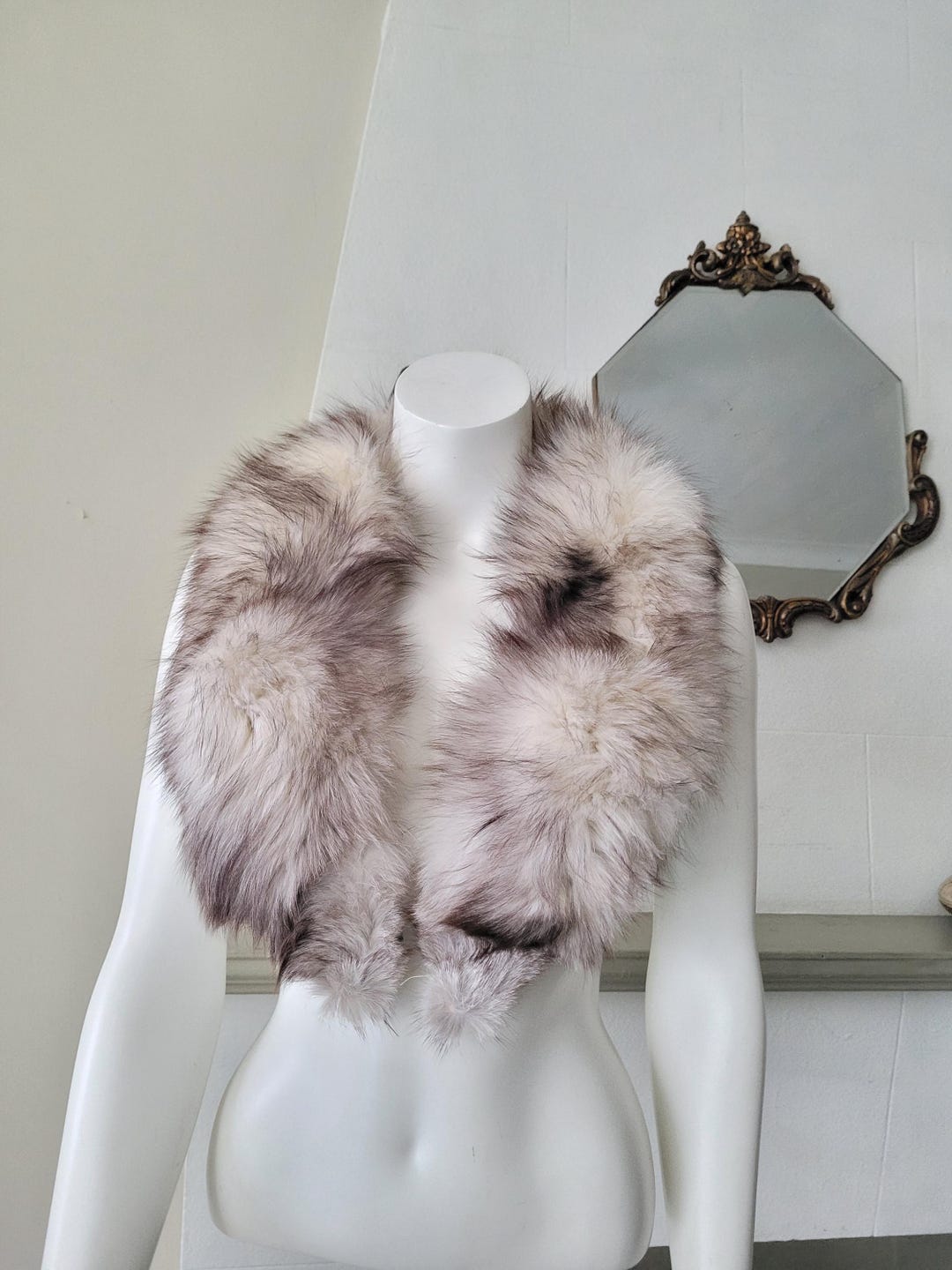 Vintage White Fox Fur Collar With Flaps to Attach to Coat - Etsy