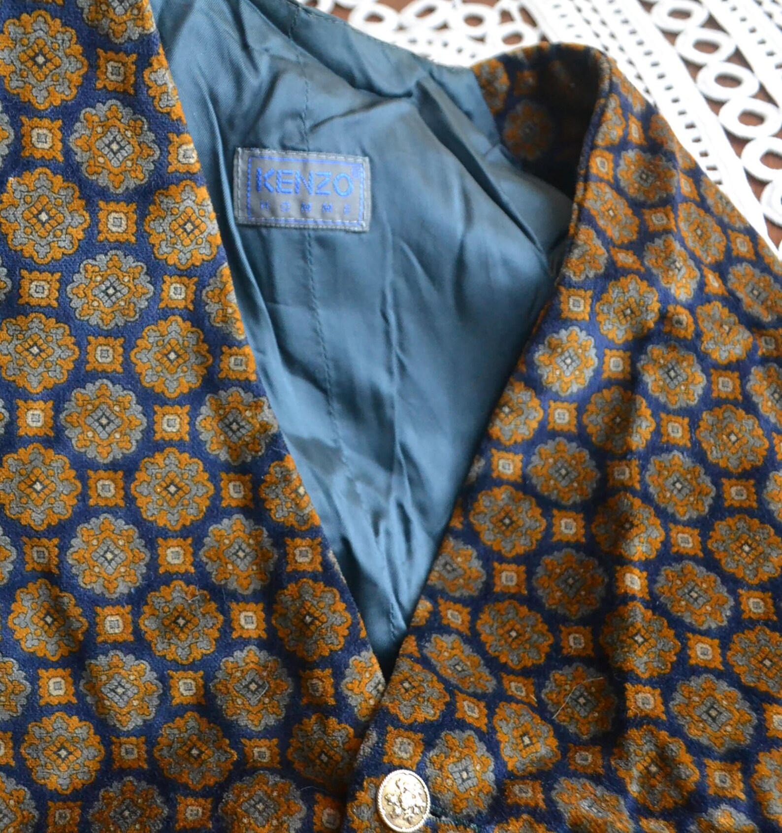 Vintage KENZO Velvet Vest Waistcoat Made in France - Etsy