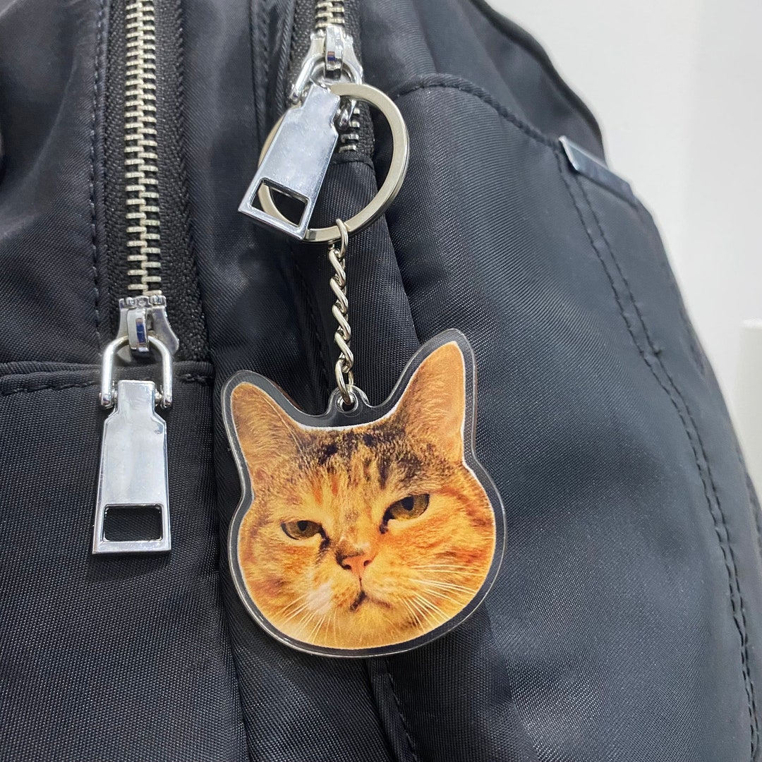 Custom Cat Keychain, Custom Pet Keychain, Pet Memorial Keychain ...