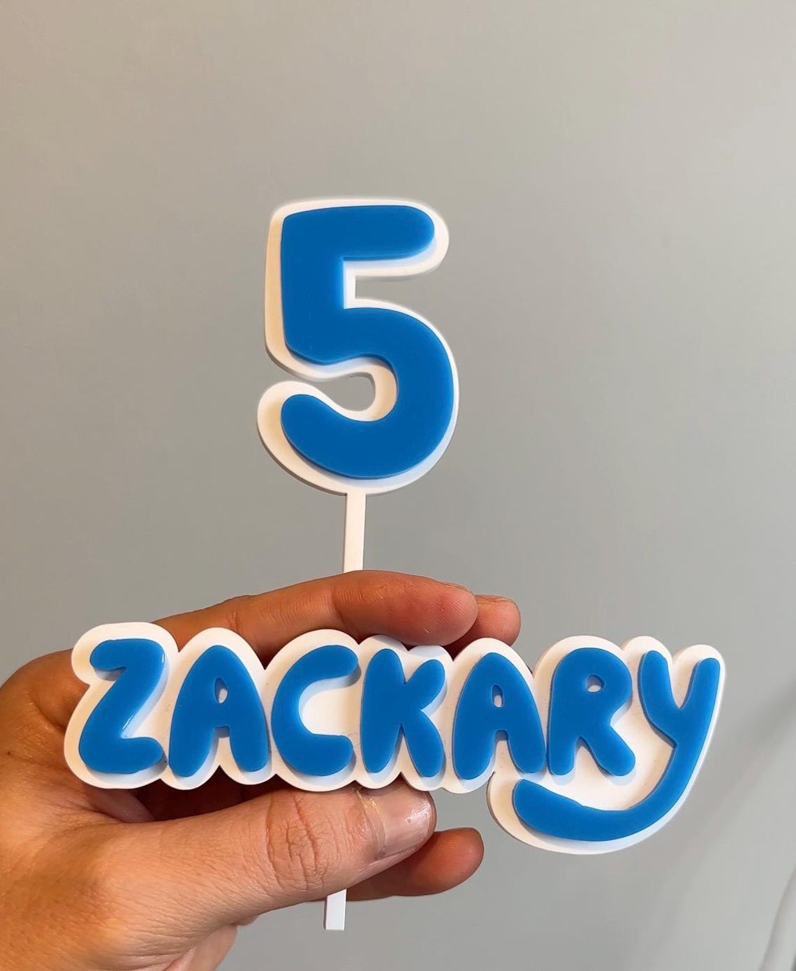 Bluey Inspired Cake Topper/charm Personalised Bluey Theme Cake Topper ...