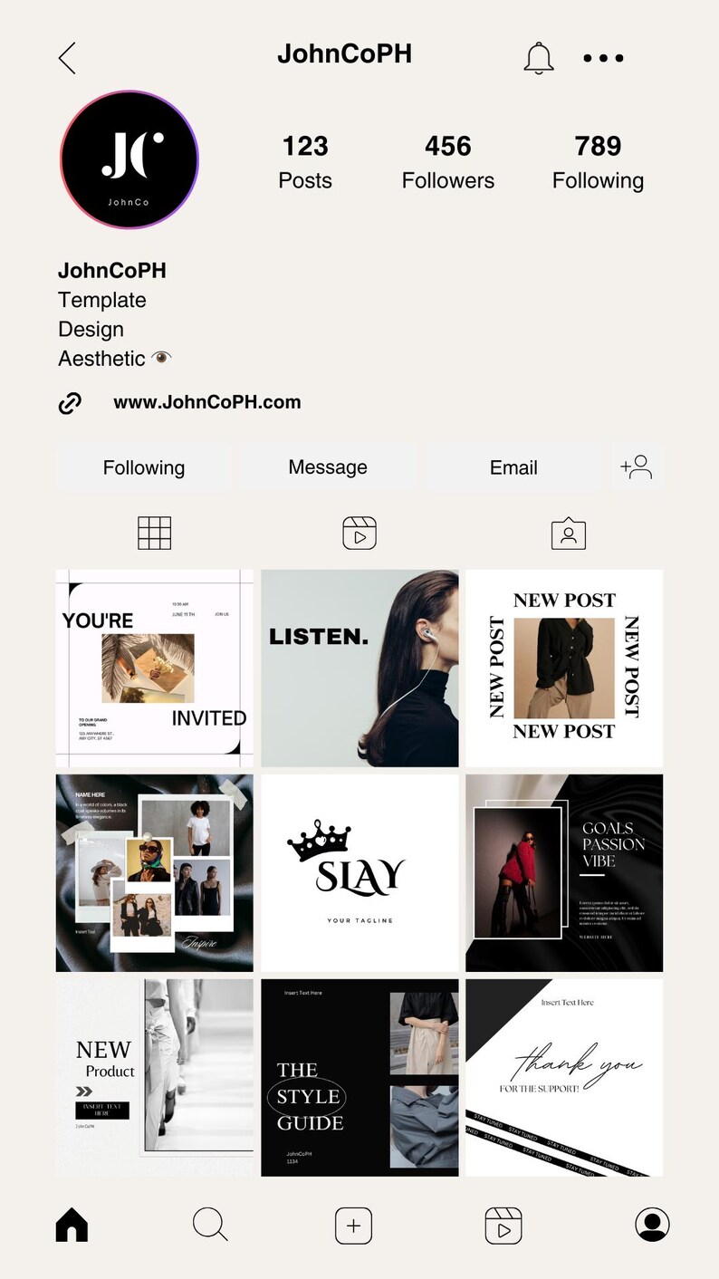 Instagram Editable Template - Etsy