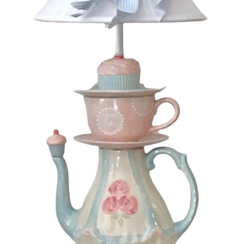 Tea Party Teapot Lamp - Etsy