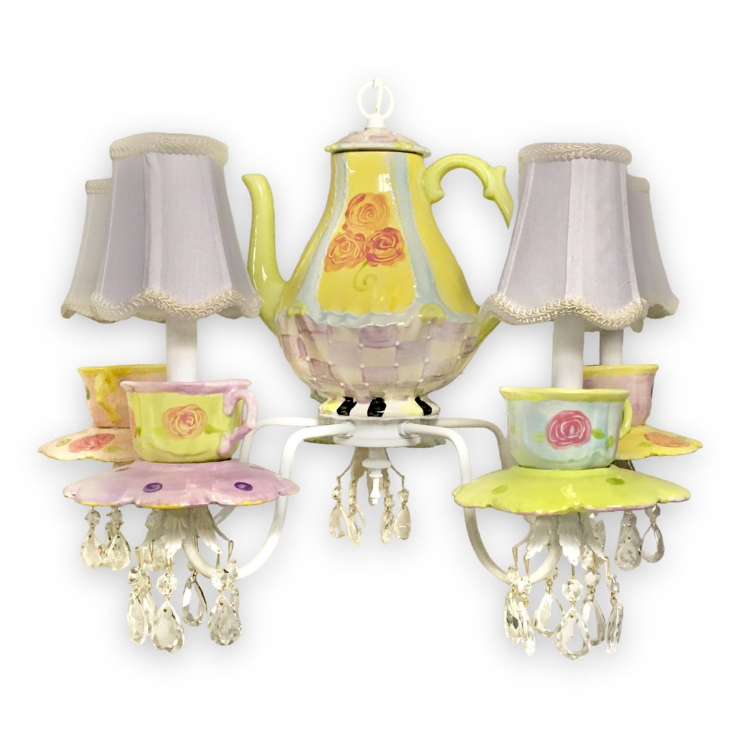 Tea Cups and Teapot Chandelier - Etsy