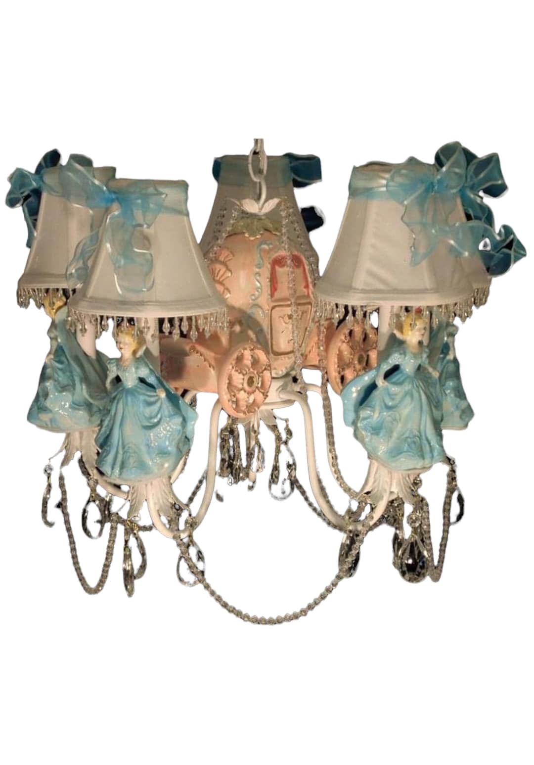 Cinderella Princess Chandelier - Girl's Room Lighting Fixture - Kid's ...