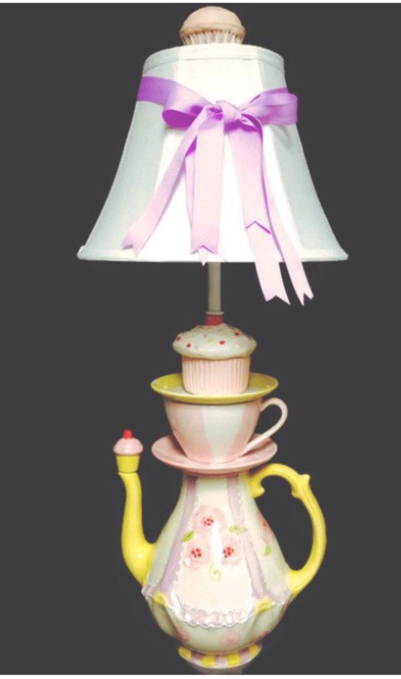 Teapot Lamp Cupcake Lamp Tea Party Decor | Etsy