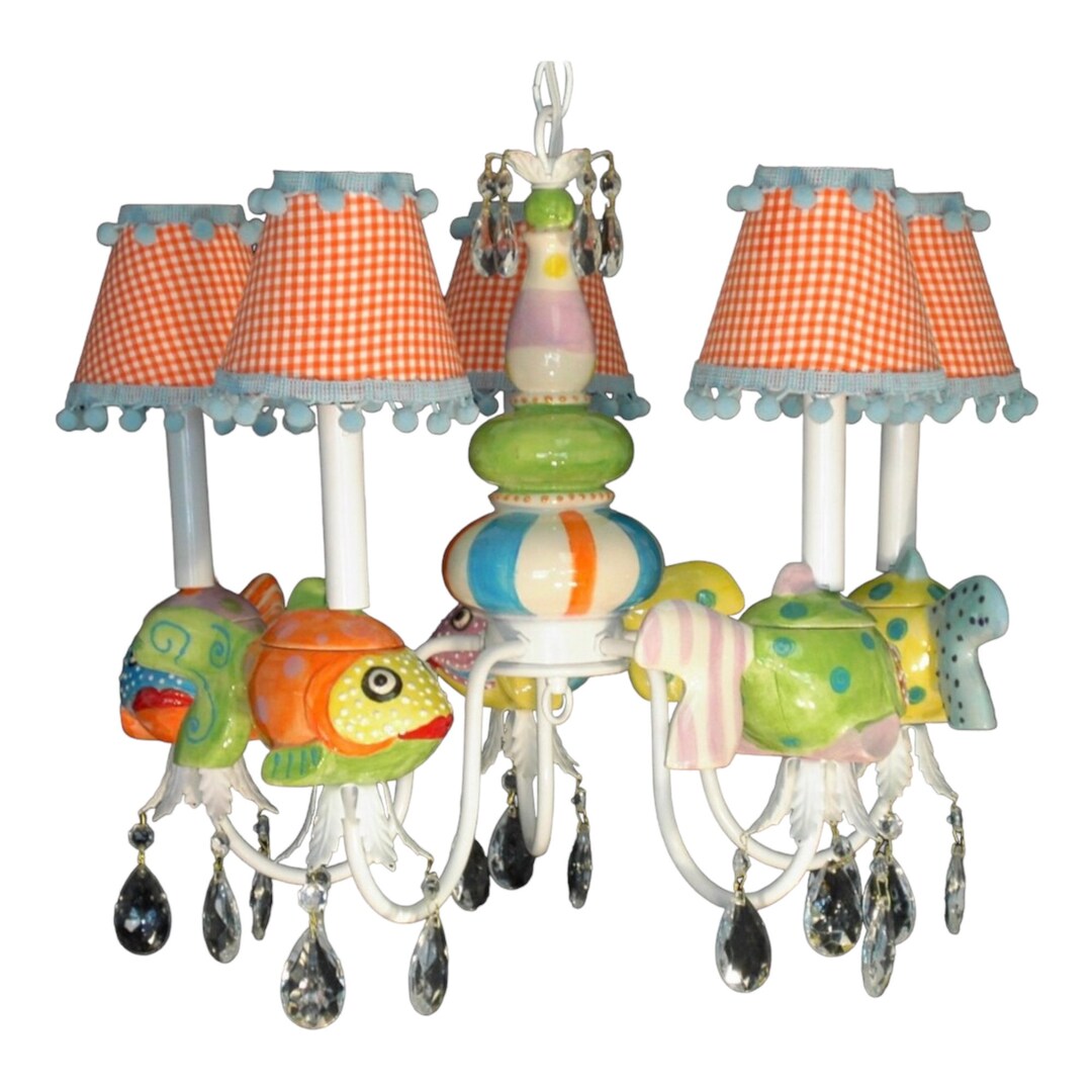 Kids Lighting - Under the Sea Theme - Fish Chandelier - Children's ...