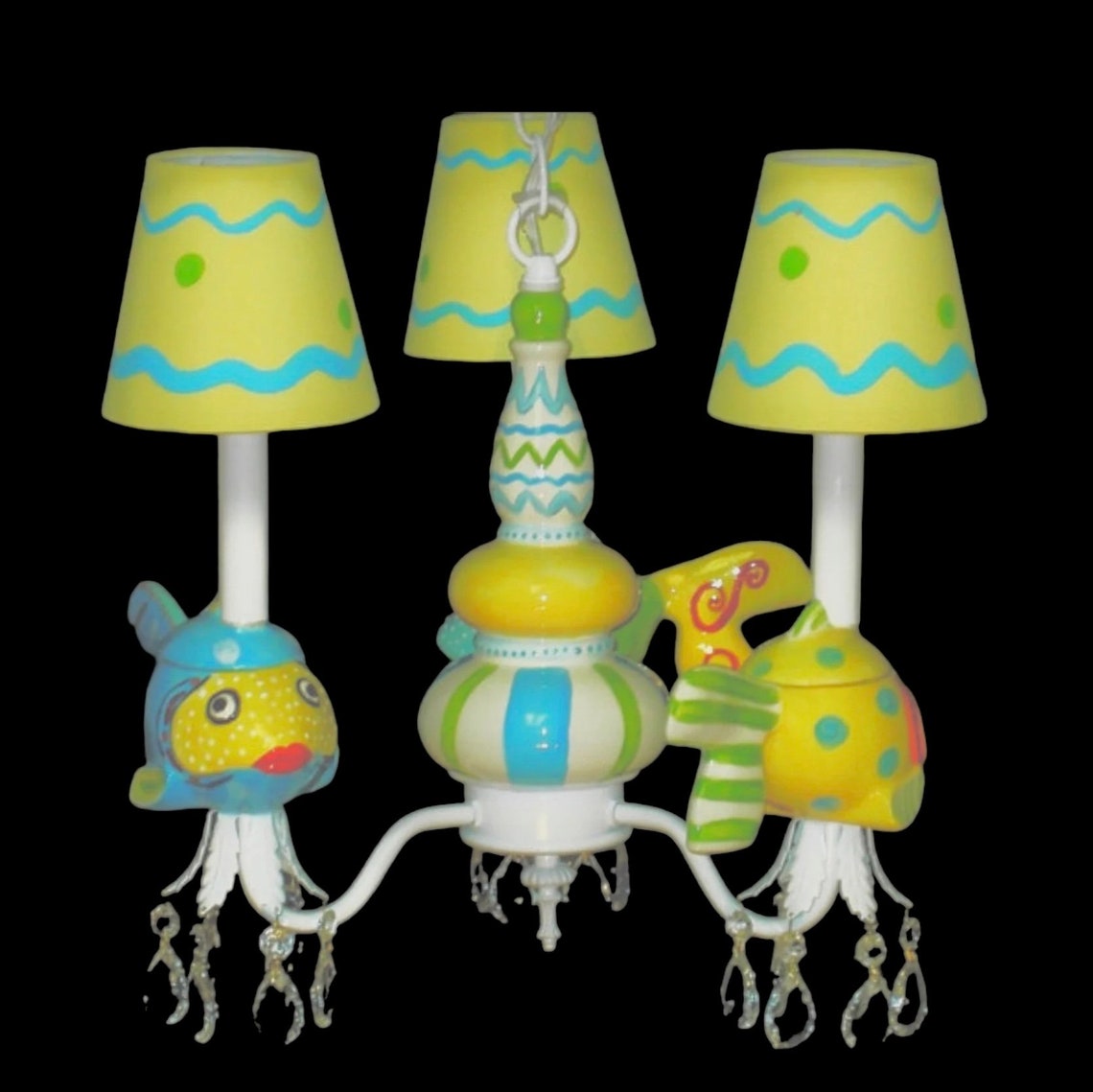 Chidren's Ceiling Fixture Fish Chandelier Under the - Etsy