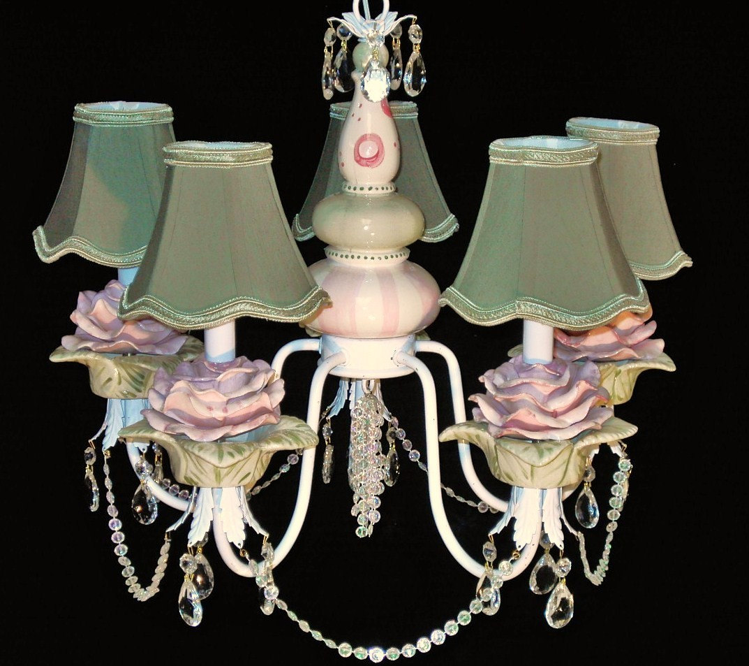 Rose Chandelier Shabby French Decor | Etsy